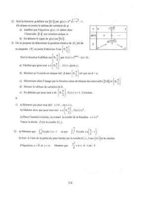 Tunisie – Bac 2015: Épreuve de Mathématiques pour la section Maths ...